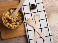 China FSC 100% Birch Wooden Disposable Wooden Utensils Spork 140mm for sale