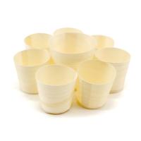 China 3CM Wooden Disposable Dessert Cups Outdoor Biodegradable Coffee Mug for sale
