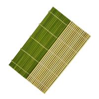 China Disposable Green Bamboo Sushi Rolling Matt Sheet 24x24cm for sale