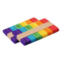 China Colorful Birch Wooden Ice Cream Stick Jumbo Craft 93mm 114mm for sale