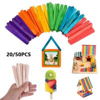 China Colorful Birch Wooden Ice Cream Stick Jumbo Craft 93mm 114mm for sale