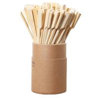 China 18cm Flat Wooden Bamboo Paddle Picks Sticks For Marshmallow for sale