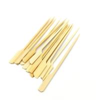 China Custom Logo 4 Inch Bamboo Skewers Natural Wooden Sticks For BBQ for sale