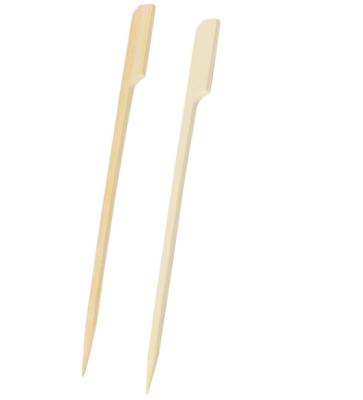 China Custom Logo 4 Inch Bamboo Skewers Natural Wooden Sticks For BBQ for sale