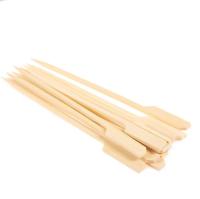 China Custom Logo 4 Inch Bamboo Skewers Natural Wooden Sticks For BBQ for sale