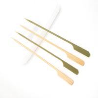China 15cm bulk Green Bamboo Paddle Picks Sticks For Food for sale