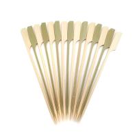China 15cm bulk Green Bamboo Paddle Picks Sticks For Food for sale