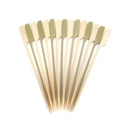 China 15cm bulk Green Bamboo Paddle Picks Sticks For Food for sale