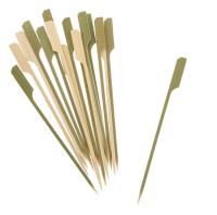 China 100pc Disposable BBQ Wooden 6 Inch Bamboo Skewers for Cocktail Party for sale