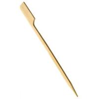 China Food Grade Natural Wooden Bamboo Paddle Picks Skewers For Fruit 18cm for sale