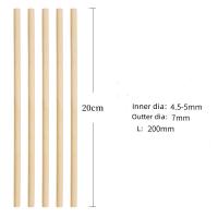 China 7mm Eco Friendly bulk Bamboo Drinking Straws 100Pack Custom for sale