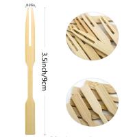 China Customized Mini Biodegradable Bamboo Party Forks Disposable 9cm for sale