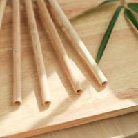 China Fully Compostable Natural White Bamboo Straws For Bubble Tea 20cm for sale