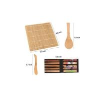 China OEM Japanese Bamboo Rolling Mats At Home Sushi Kit with Chopsticks Knife for sale