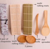 China 9PCS Disposable Bamboo Sushi Roll Set kit Rice Spreader For Starter for sale