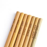 China Personalized Bamboo Drinking Straws For Cocktail Party 15cm for sale