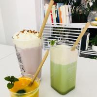China 20cm Green Bamboo Fiber Straws Compostable Straws Bulk For Milk Cold Drinks for sale