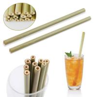 China 20cm Biodegradable Cocktail Straws Bamboo Straws Bulk 250 Pack for sale