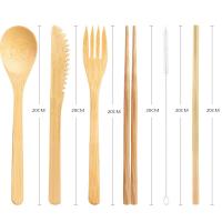 China Biodegradable Bamboo Drinking Straws With Cutlery Set For Hot Drinks for sale