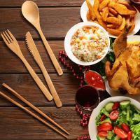 China Biodegradable Bamboo Drinking Straws With Cutlery Set For Hot Drinks for sale