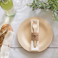 China 7 Inch Bulk Compostable Disposable Bamboo Plates for Restaurant for sale