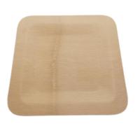 China ODM Square Compostable Bamboo Picnic Plates 25x25 Cm for sale