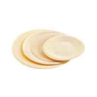 China 9 inch ODM Round Disposable Wood  Plates Bulk Tableware For Barbecue Birthday for sale