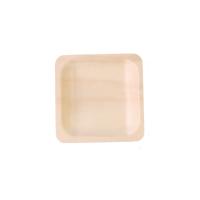 China 100% Natural Recyclable Disposable Wooden Plates 4.5 Inch For Buffet Inflight for sale