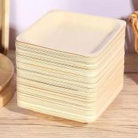 China 5.5inch Organic Disposable Bamboo Camping Plates For Catering Supplies for sale