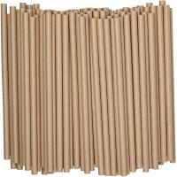 China 100Pack Biodegradable Kraft Paper Drinking Straws Bulk For Juices Shakes Smoothies for sale