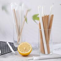 China 100Pack Biodegradable Kraft Paper Drinking Straws Bulk For Juices Shakes Smoothies for sale