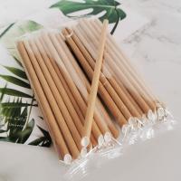 China 100Pack Biodegradable Kraft Paper Drinking Straws Bulk For Juices Shakes Smoothies for sale