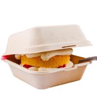 China 155mm Eco Friendly Square Bagasse Lunch Box Food Container For Restaurant for sale