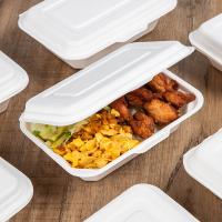 China Food Packaging Sugarcane Bagasse Lunch Box Containers For Salad for sale