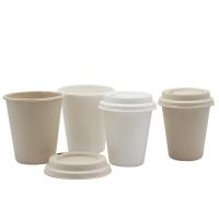China Natural Color Sugarcane 350ml Bagasse Cups 12oz With Lid for sale