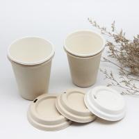 China Natural Color Sugarcane 350ml Bagasse Cups 12oz With Lid for sale