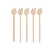 China 10cm Bamboo Bar Food Fruit Picks Swizzle Stir Sticks With Custom Design for sale