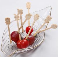 China Animal Shape Disposable Bamboo Cocktail Picks Customized Shape Bamboo Food Picks for sale