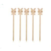 China Bamboo Animal Topic Rabbit Decorative Picks For Bar Buffet for sale
