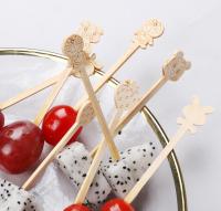 China Bamboo Animal Topic Rabbit Decorative Picks For Bar Buffet for sale