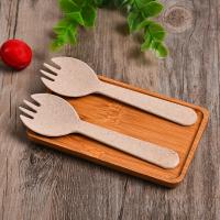 China 115mm Disposable Wheat Salad Ice Cream Mini Spork for sale