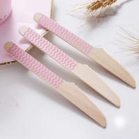 China 160mm Dinner Cake Pink Wooden Cutlery Utensils For Celebration for sale