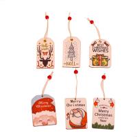 China Christmas Tree Decorative Wooden Santa Tag For Tree for sale