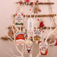 China Christmas Tree Decorative Wooden Santa Tag For Tree for sale
