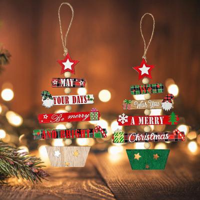 China Christmas Festival Tree Wooden Decorative Hang Tag for sale