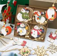China Decorative Christmas Engraved Wooden Gift Tags Set Box for sale