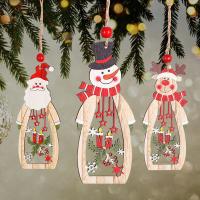 China Wooden Christmas Tags Ornaments Christmas Wooden Pendant Tag for sale