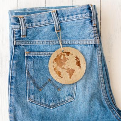 China Bamboo Clothing Caring Tag With Information Printing for sale