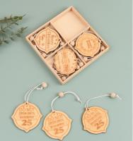 China Bamboo Eco Swing Label Tag With Clothes Careing Info for sale