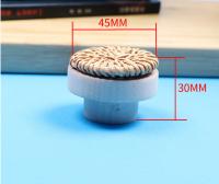 China Round Wooden Drawer Knobs Pulls For Furniture Woven Cabinet Knobs for sale